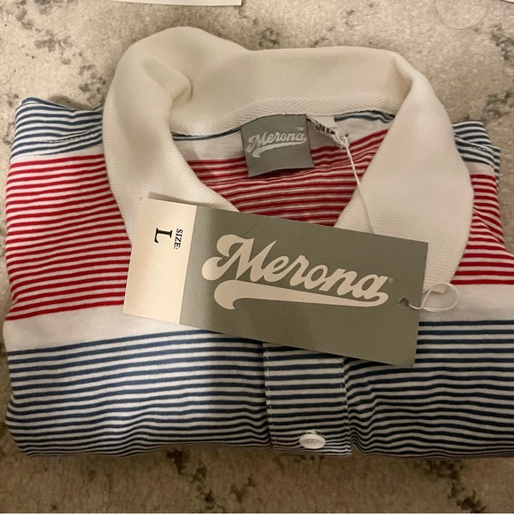 Merona | Shirts | New Merona Tshirt Striped Mens L Polo Style | Poshmark